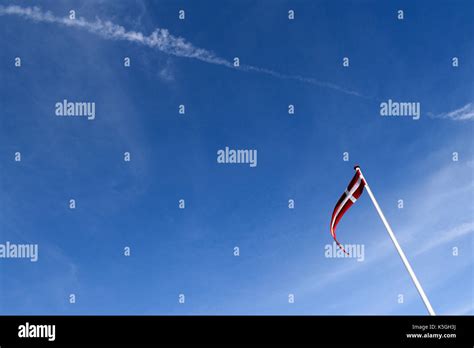 Henne Strand Denmark 16th Aug 2017 The Danish Flag Danish