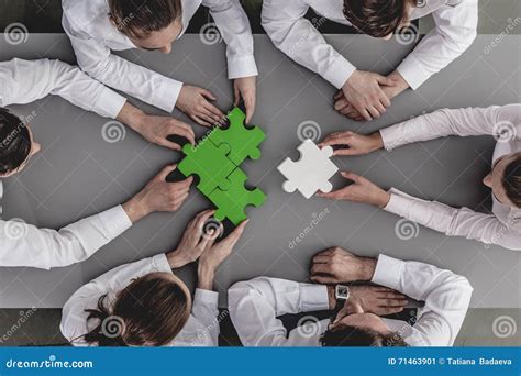 Business People Assembling Puzzle Stock Image Image Of Concept Help