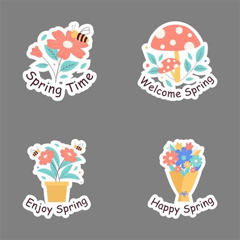 Premium Vector Collection Of Spring Typography