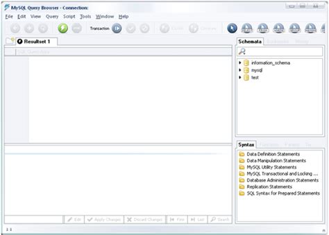 DBMS MySQL Interfaz Gráfica de MySQL