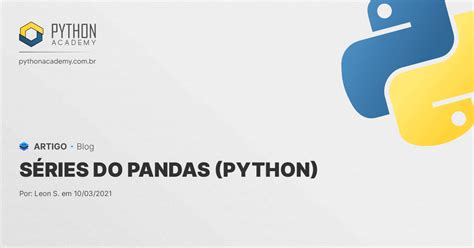 Séries Do Pandas Python
