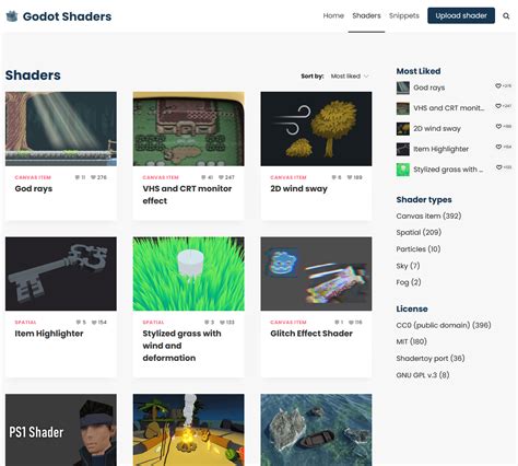 Hello New Devs Check Out This Website Where People Share Shaders They Made For Godot Rgodot
