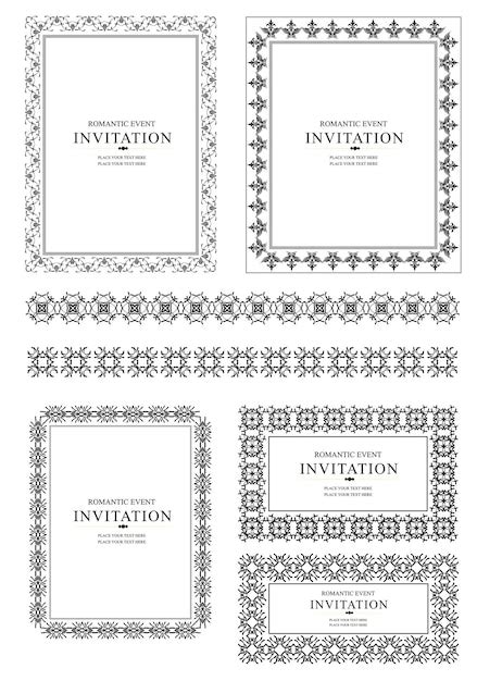 Premium Vector Collection Of Ornate Vector Frames