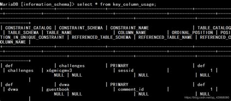 mysql中的 information schema 库 航行学园