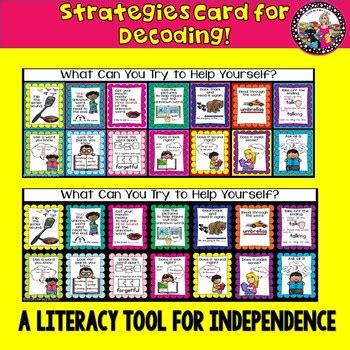Decoding Strategies Card By Literacy By Lulu TPT