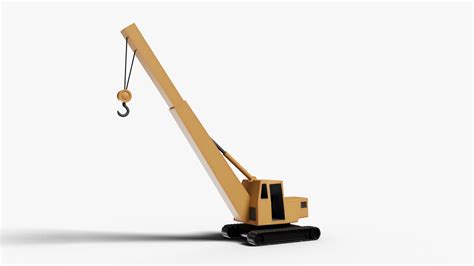 Low Poly Crain 3d Model Cartoon Crain Low Poly Model Turbosquid 2042215