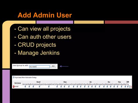 Jenkins Project Based Authorization Ppt