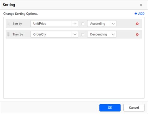 Simple Steps To Sort Data Using Web Report Designer