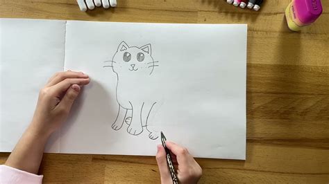 როგორ დავხატოთ კატა How To Drow A Cat Youtube