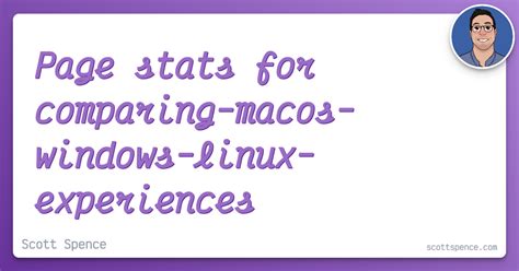 Page Stats For Comparing Macos Windows Linux Experiences Scott Spence