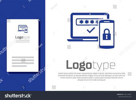 Blue Multi Factor Two Steps Authentication Stock Illustration