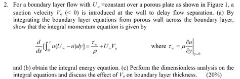 For A Boundary Layer Flow With Uinfinity Constant