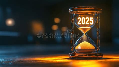 Hourglass With Illuminated 2025 Marking The Passage Of Time And