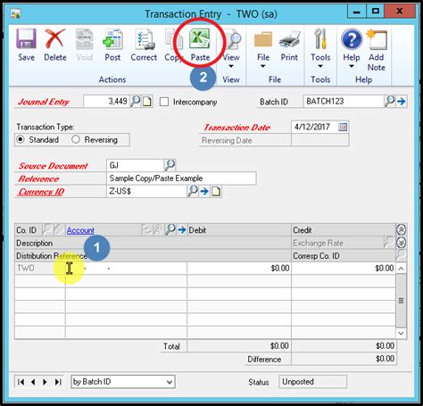 Tip Paste From Excel Into Microsoft Dynamics GP TrinSoft