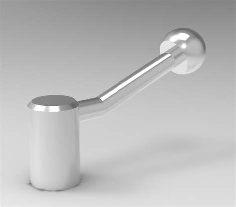 Autodesk Inventor Ipt File 3d Cad Model Of Tension Lever With Hole Tapped Size3 Xm08 H1525