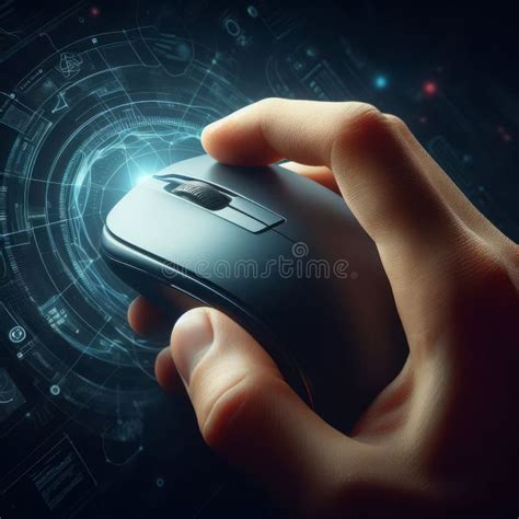 Hand Using Wireless Mouse Stock Illustration Illustration Of