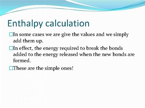 Enthalpy Calculations And The Specific Heat Equation Enthalpy