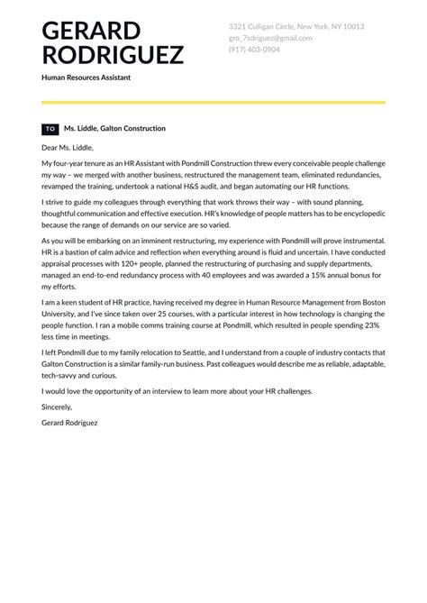 Exemplary Tips About Cover Letter Sample For Hr Assistant Download Cv