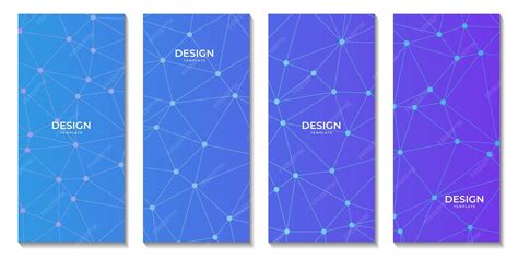 Premium Vector Set Of Brochures Abstract Colorful Geometric Background With Triangle Shape