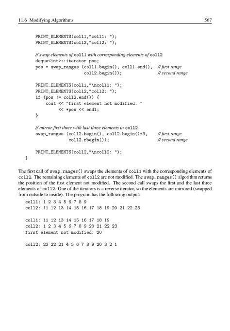 the c standard library a tutorial 11 modifying algorithms 567 print