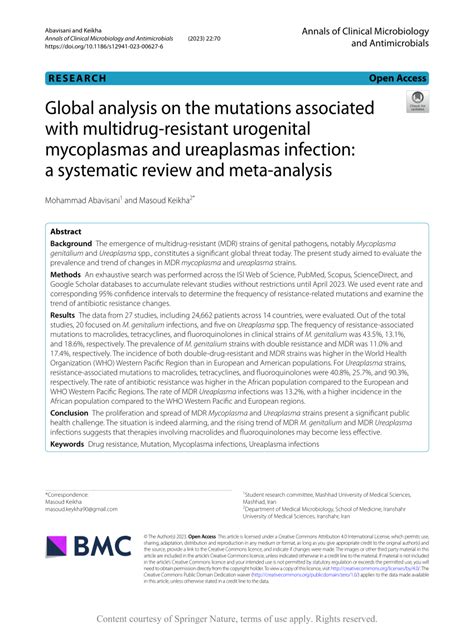 Pdf Global Analysis On The Mutations Associated With Multidrug