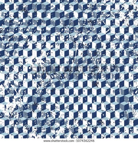 Vector Geometric Seamless Pattern 3d Cubes Stock Vector Royalty Free 1074362246 Shutterstock