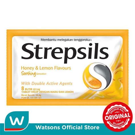 Jual Strepils Honey And Lemon Flavour Soothing Sensation With Double