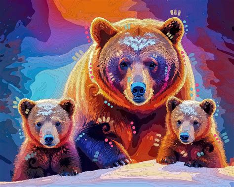 The Snowy Head Grizzlies Mini Print Ltd Edition Dean Russo Art