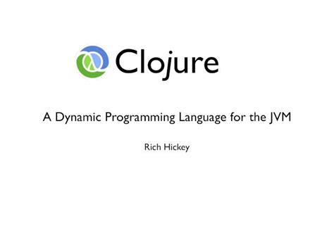 Pdf A Dynamic Programming Language For The Jvm · Javajvm Is Language