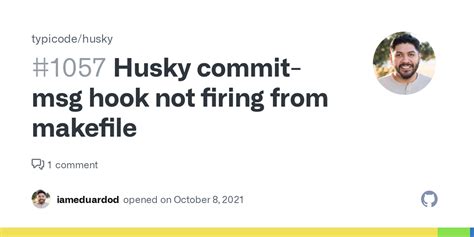 Husky Commit Msg Hook Not Firing From Makefile · Issue 1057 · Typicode