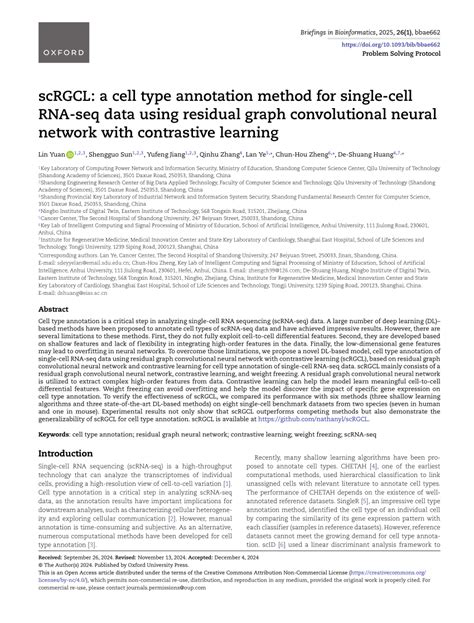 Pdf Scrgcl A Cell Type Annotation Method For Single Cell Rna Seq