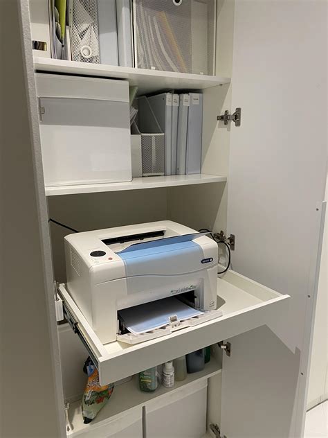The Way I Keep My Printer I Hate Having It On The Desk Rorganization