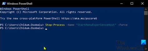Restart StartMenuExperienceHost Exe Using Command Line