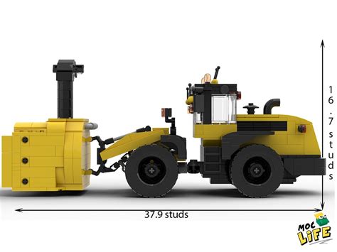 Lego Moc Case Loader Snowblower By Moclife Rebrickable Build With Lego