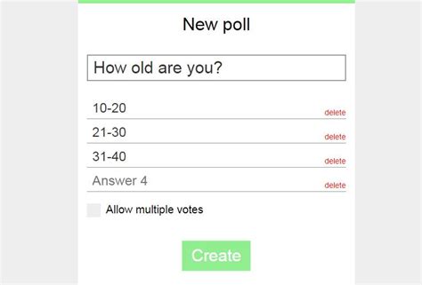 A Vuejs Component For Creating Polls Voting And Showing Results
