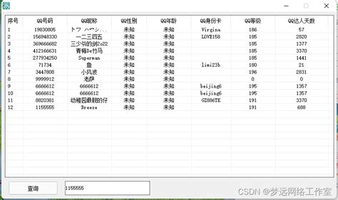 给大家分享一个qq资料查询接口（等级，活跃，年龄，性别，身份卡）qq查询个人信息网站 Csdn博客