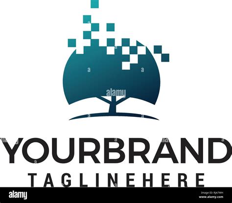 Tech Tree Logo Design Template Stock Vector Image Art Alamy