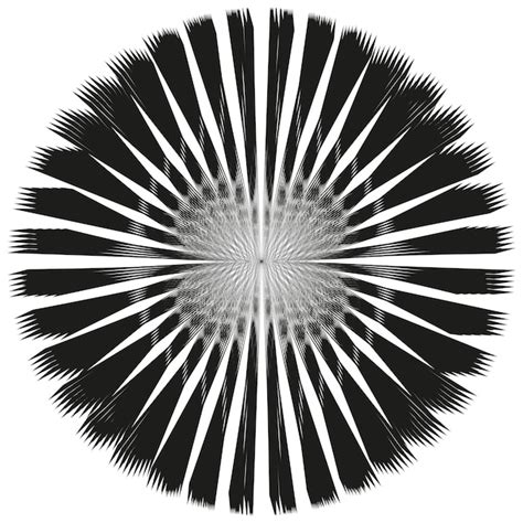 Premium Vector Abstract Radial Pattern Black And White Texture Geometric Vector Element
