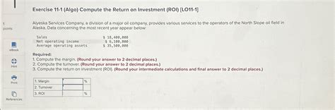 solved exercise 11 1 algo ﻿compute the return on