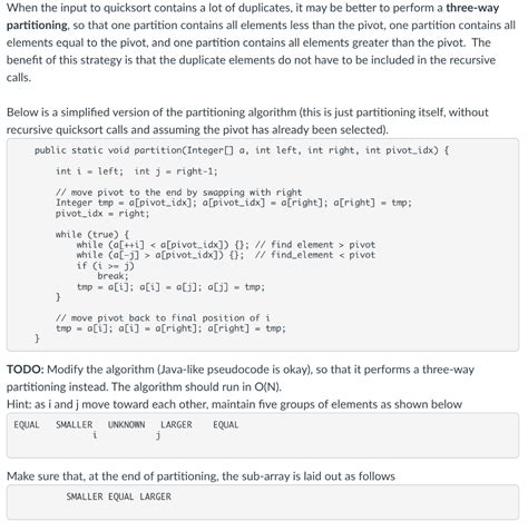 Solved When The Input To Quicksort Contains A Lot Of