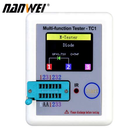 NANWEI Colorful Display Transistor Tester Multi Functional TFT Backlight Didoe Triode