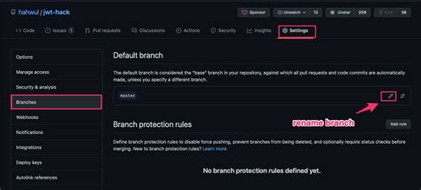Github Default Branch 변경하기 Master To Main Hahwul