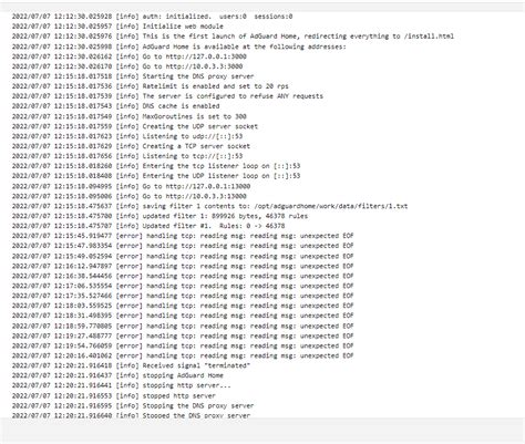 Error Handling Tcp Reading Msg Reading Msg Unexpected Eof · Issue