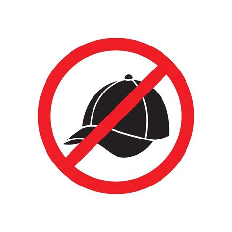 No Caps Allowed Sign Design 66629886 Vector Art At Vecteezy