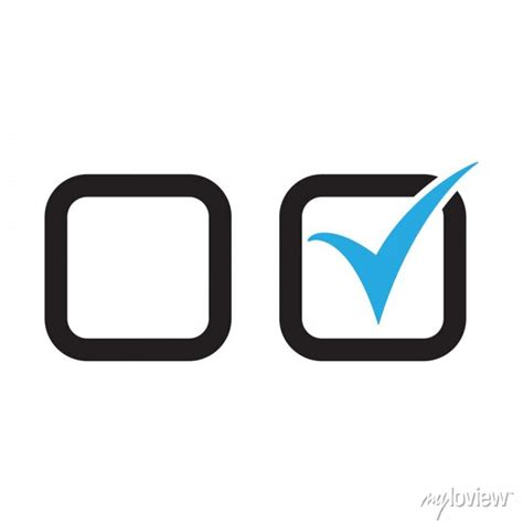 checkbox set with blank and checked checkbox vector icon adesivos