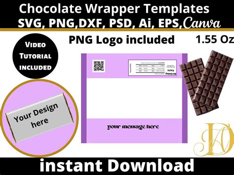 chocolate bar wrapper template harshey bar wrapper template etsy uk