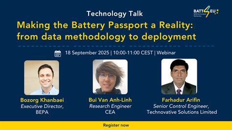 Making The Battery Passport A Reality From Data Methodology To