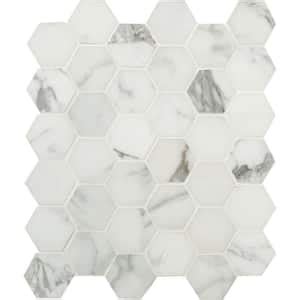 Msi Agua Linda 3 In Hexagon 12 In X 12 In Matte Porcelain Mesh