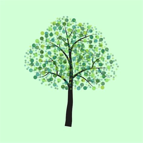 Premium Vector Tree Green Spots Paint Design Icon Vector Illustration