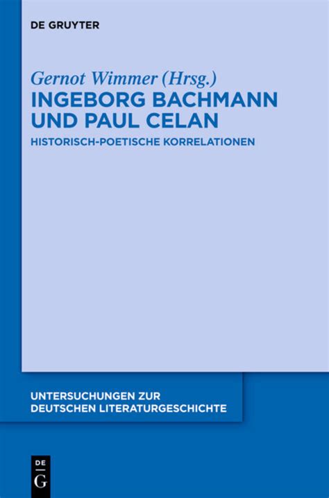 Ingeborg Bachmann Und Paul Celan Gebundenes Buch Perry Rhodan